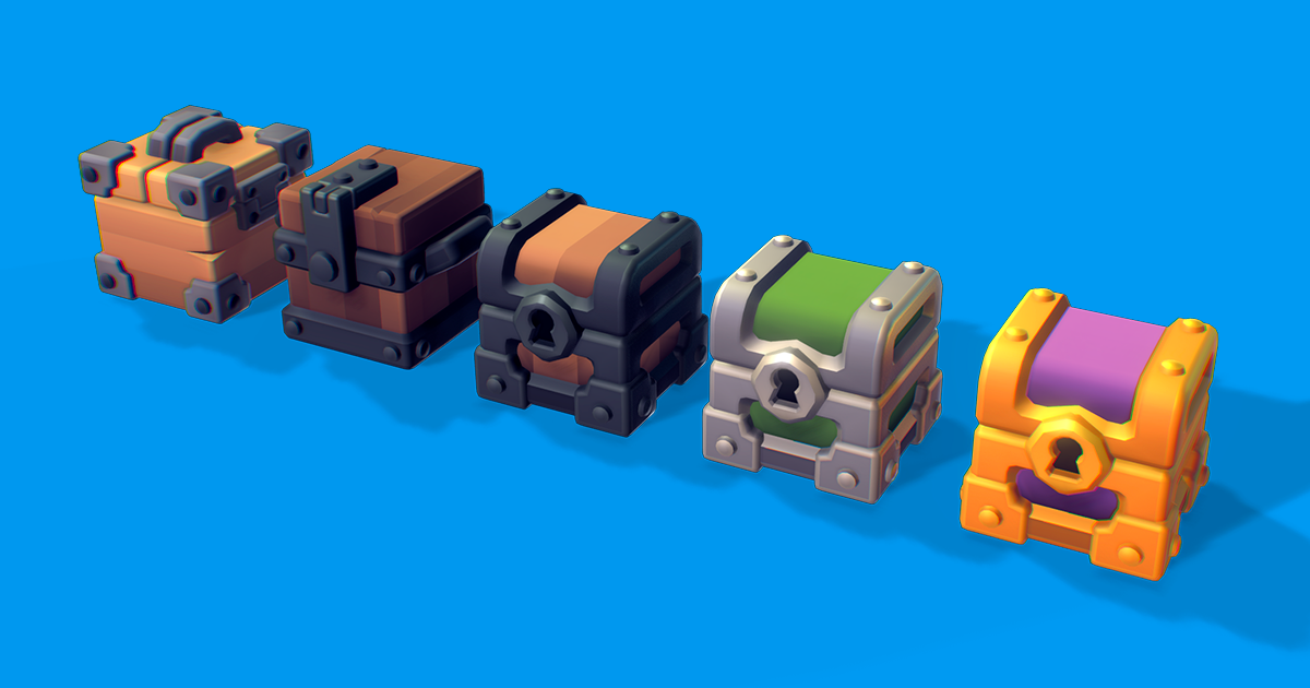 Treasure Chest Cubes - Proto Series | 3D Props | Unity Asset Store