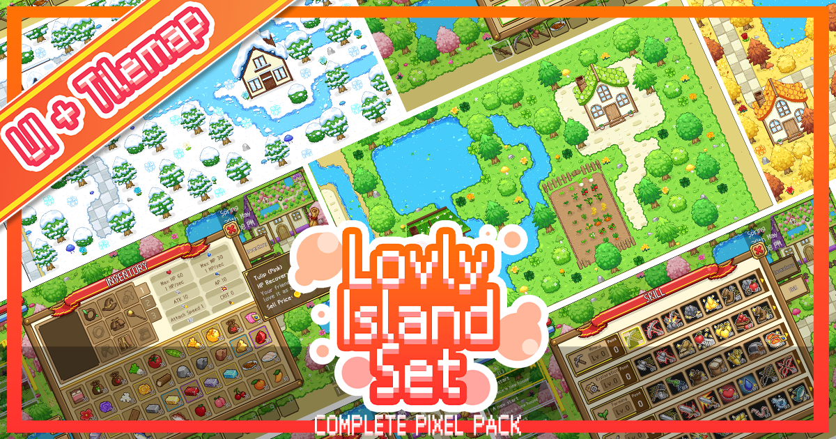 Lovely Island-Pixel Art Package | 2D | Unity Asset Store