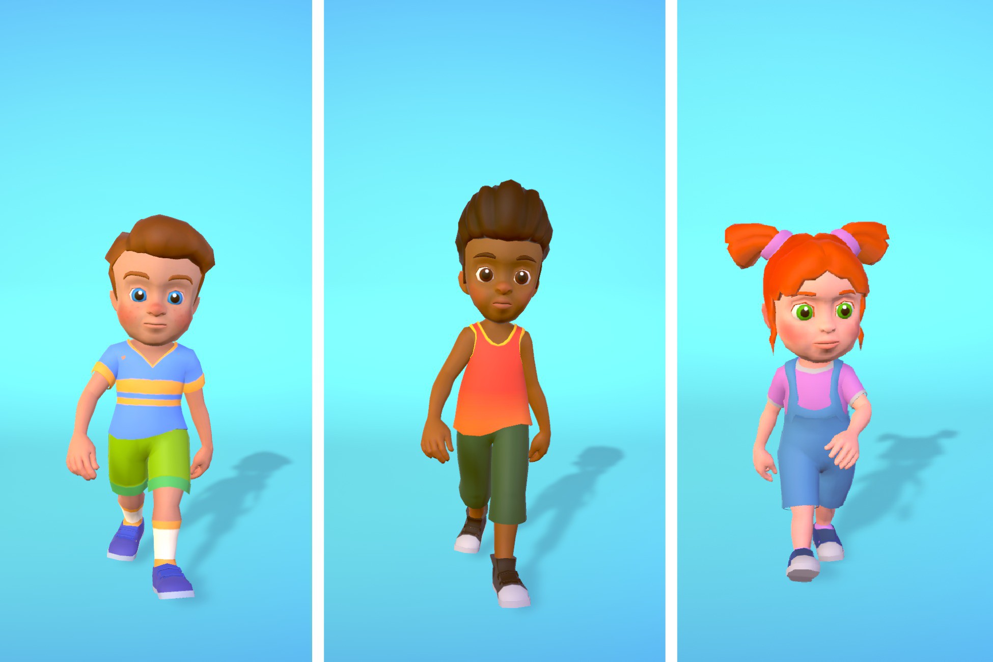 Stylized Low Poly Children Kids Set | 3D Characters | Unity Asset Store