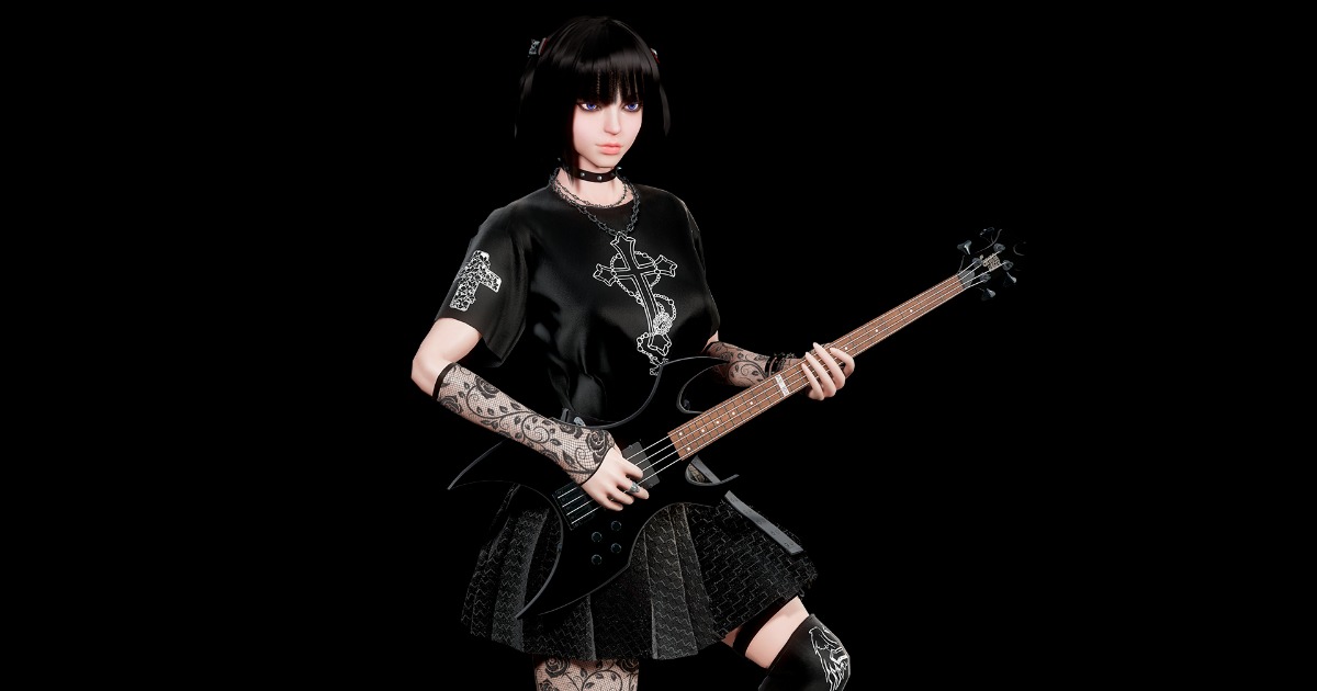 RockerGirl Hanna | 3D Humanoids | Unity Asset Store