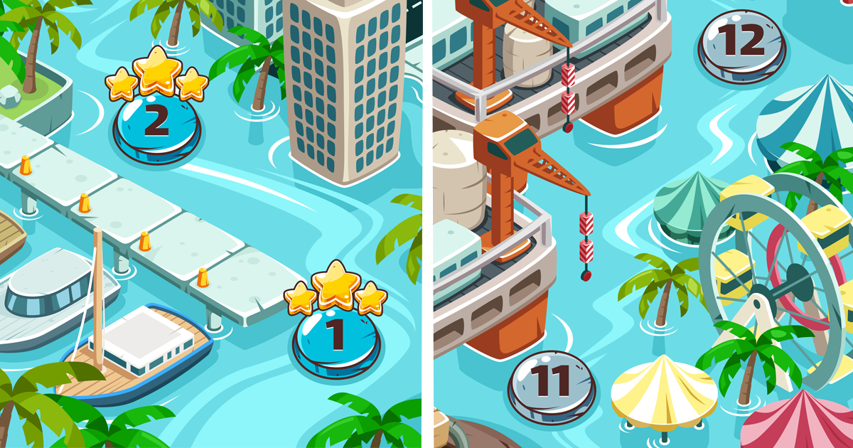 Level Map for Water Games | 2D Water | Unity Asset Store