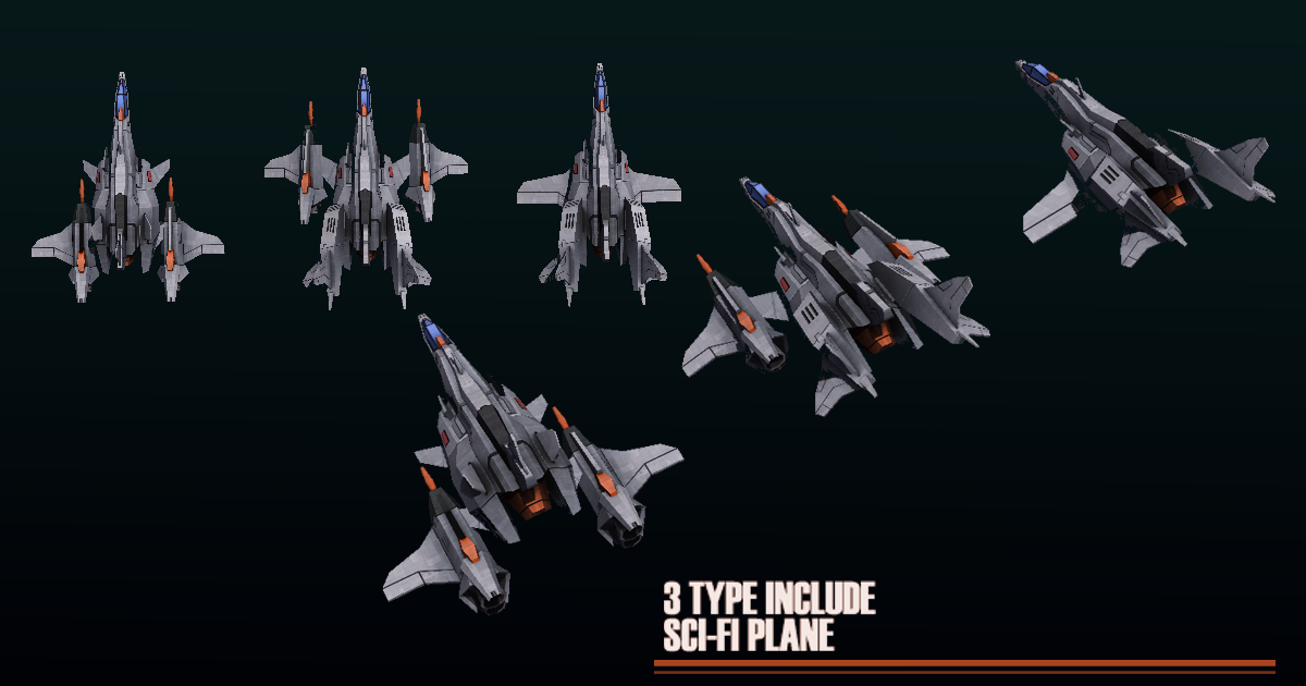 3D Sci-Fi Plane 3variation | 3D Space | Unity Asset Store