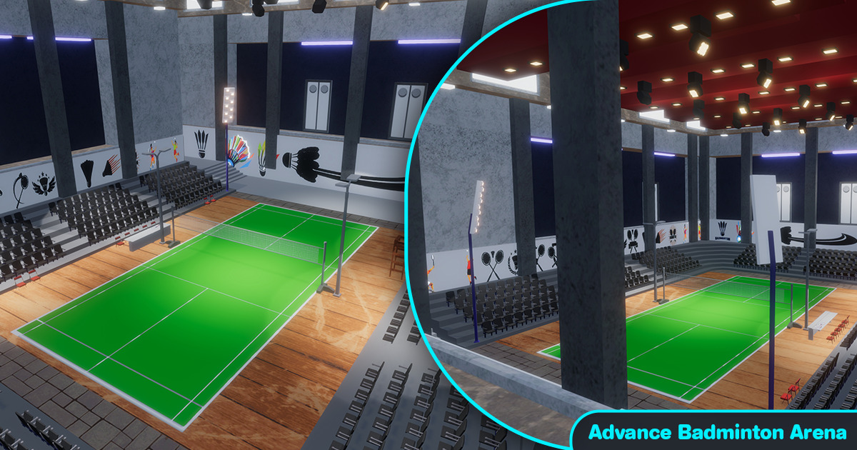 Advance Badminton Court Arena | 3D Environments | Unity Asset Store