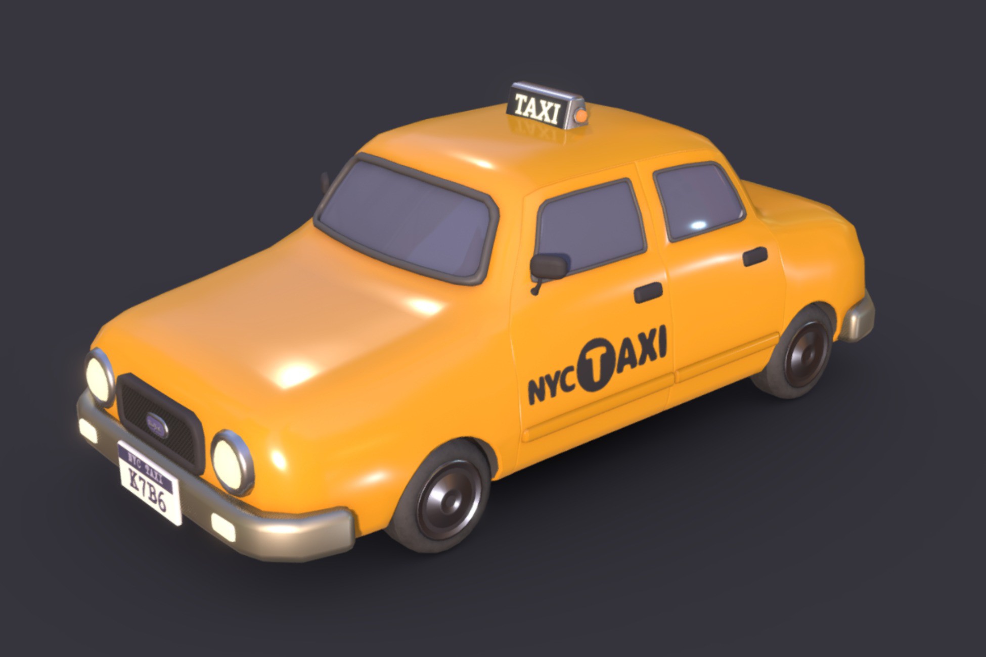 Cute NYC Taxi | 3D Land | Unity Asset Store
