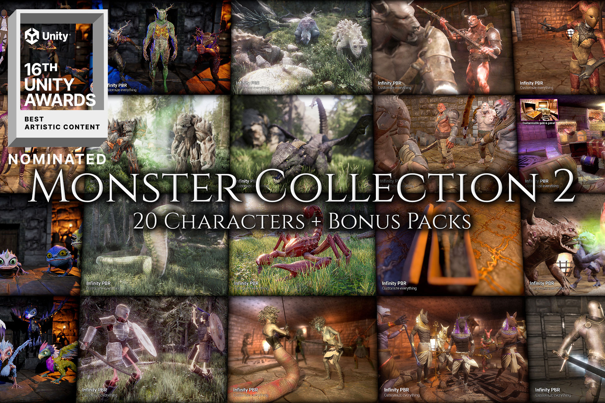 Monster Collection #2 - 20 Fantasy / RPG / FPS Customizable Monsters ...