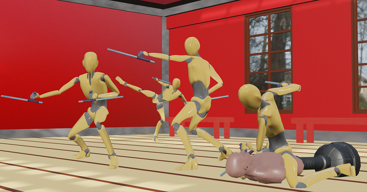 Dual Tonfa animations (Motion Cast#21 Vol.2) | 3D Animations | Unity Asset Store