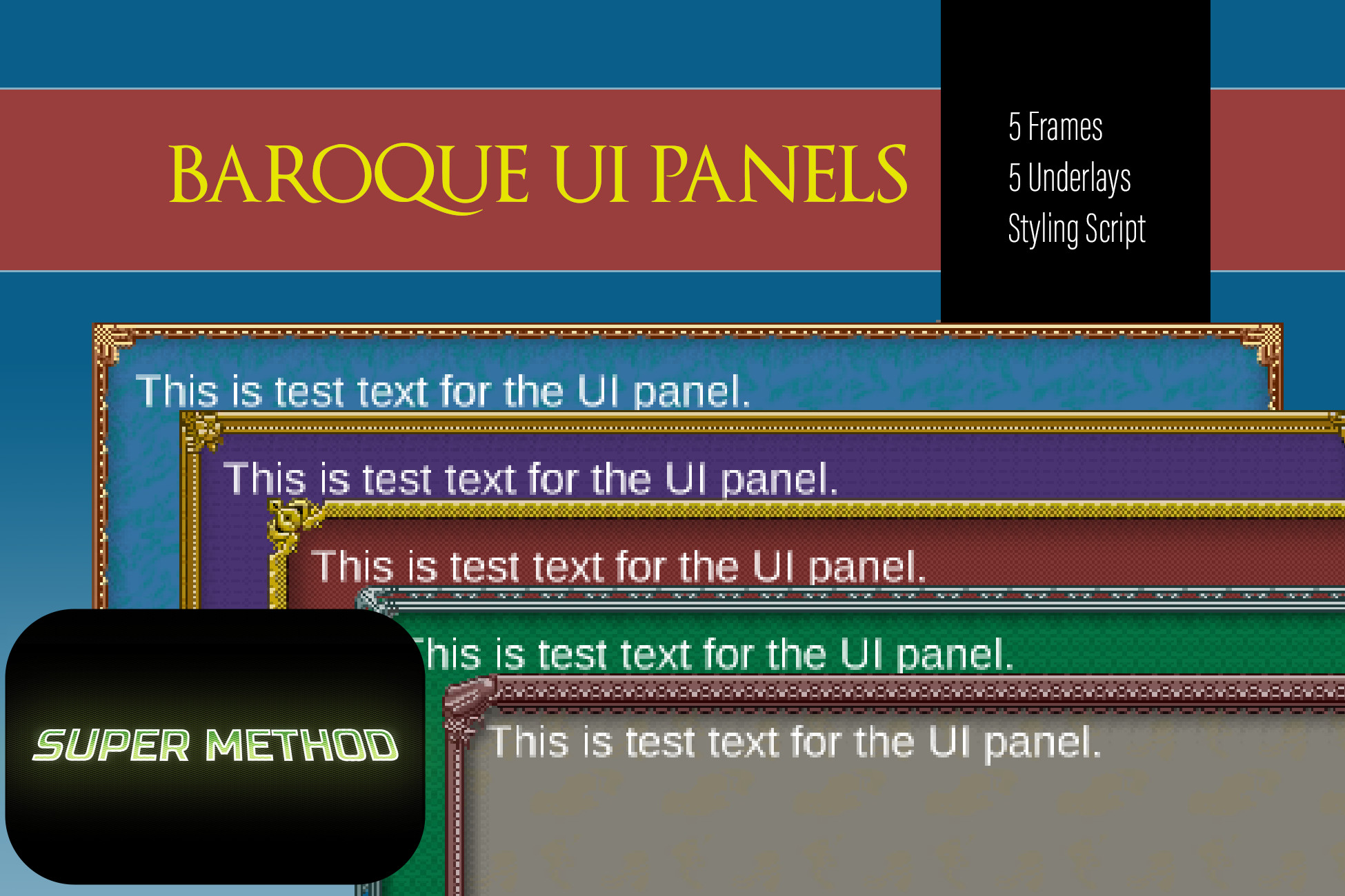 Baroque UI Panels by Super Method | 2D 아이콘 | Unity Asset Store