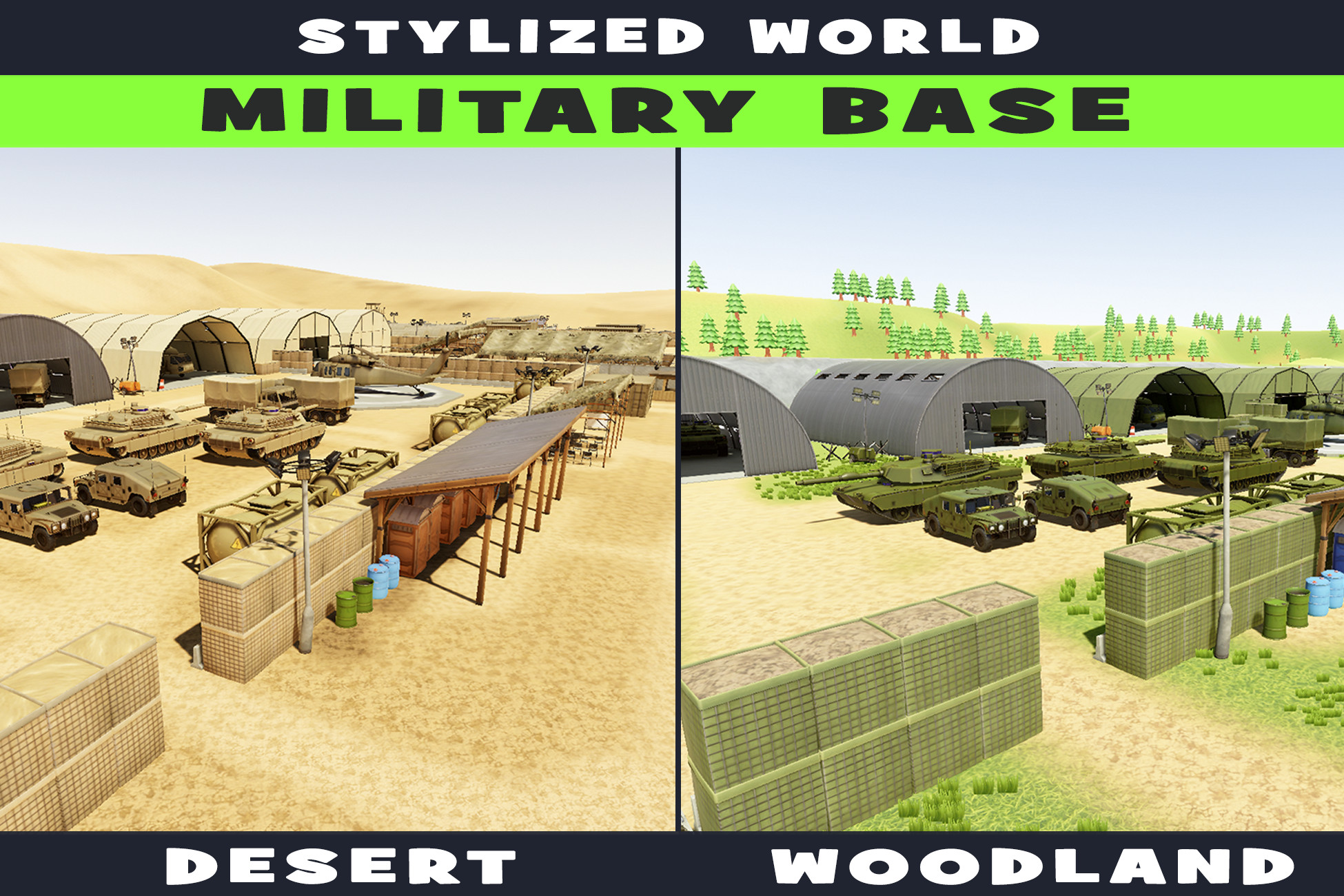 Stylized Military Base | 3D 도시 | Unity Asset Store