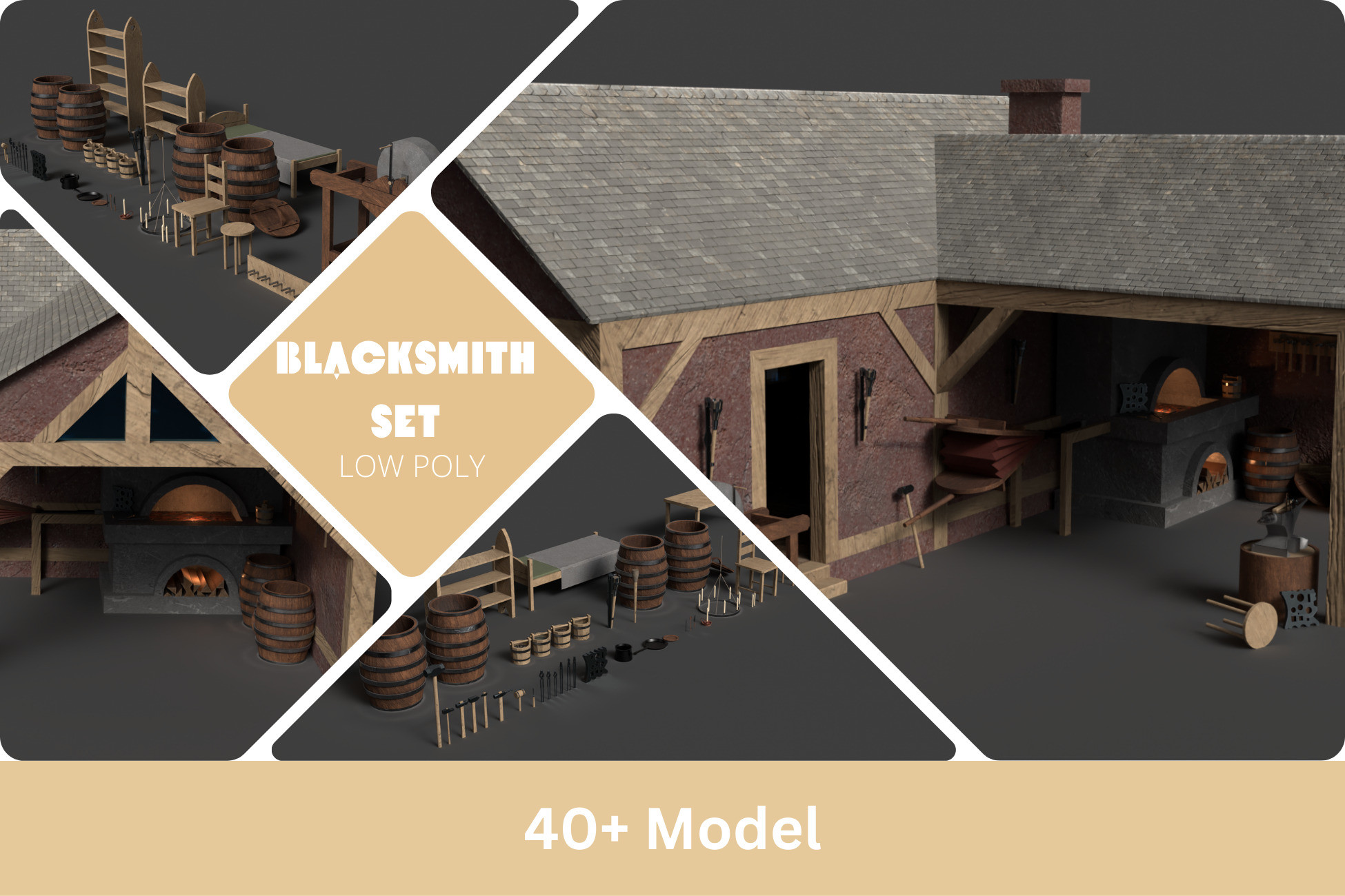 Blacksmith Set URP | 3D Fantasy | Unity Asset Store