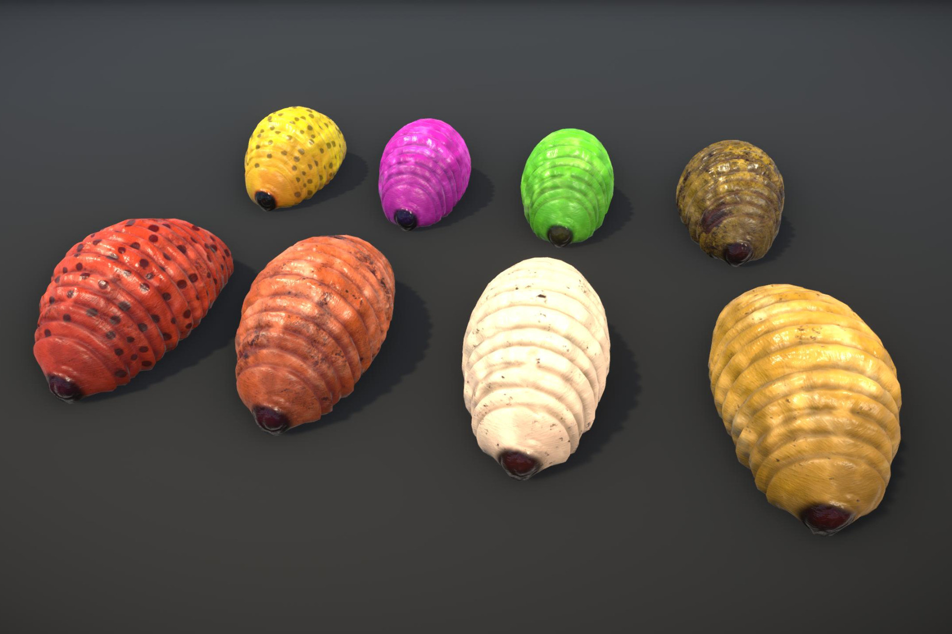 Realistic Small Fat Worms | 3D Characters | Unity Asset Store