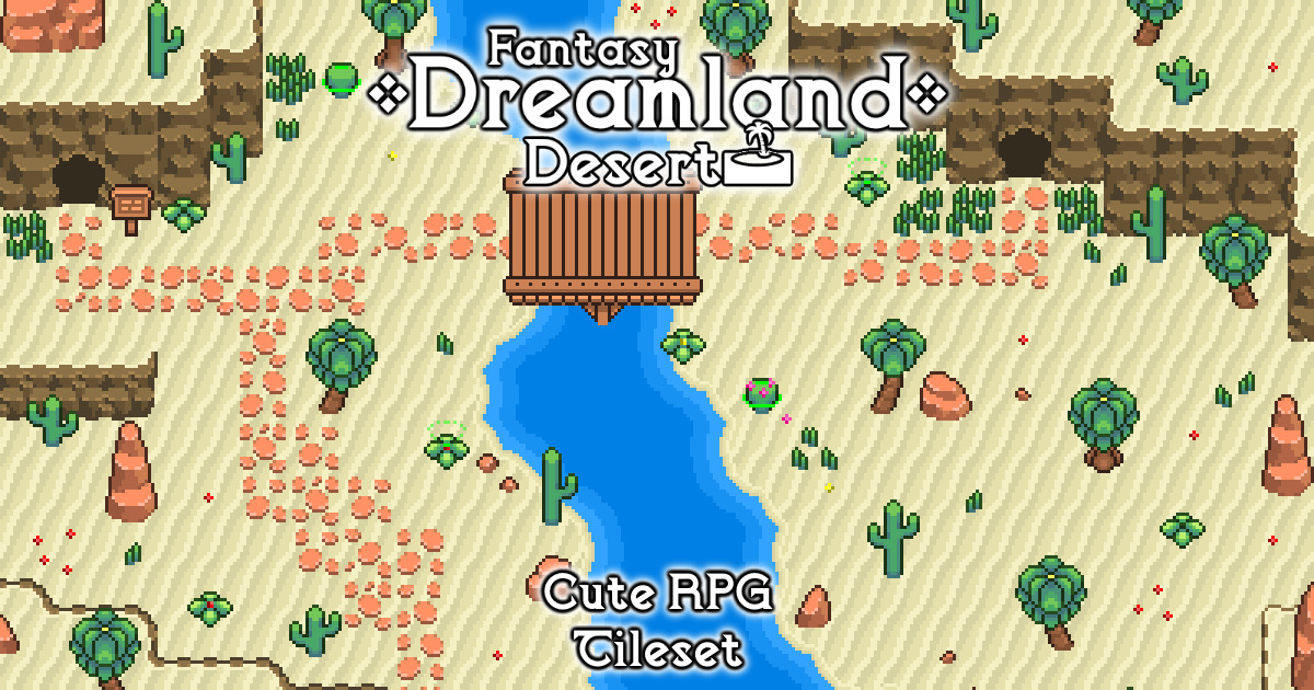2D TopDown Desert Tileset - Fantasy Dreamland | 2D Environments | Unity ...