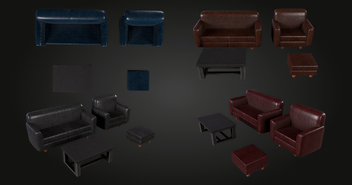 Sofa Vol. 3 | 3D Props | Unity Asset Store