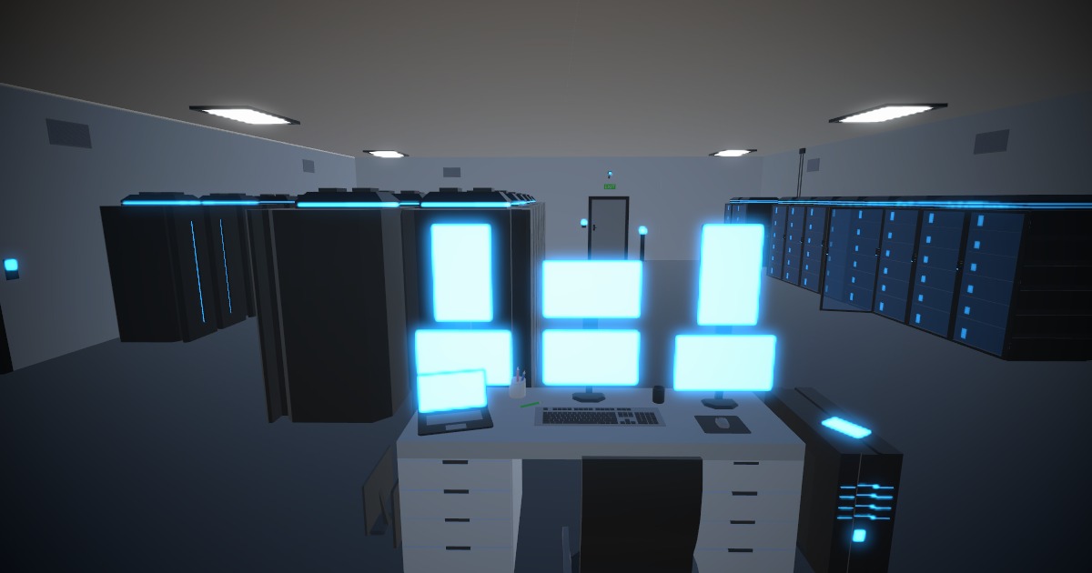 LowPoly Server Room Props | 3D Environments | Unity Asset Store