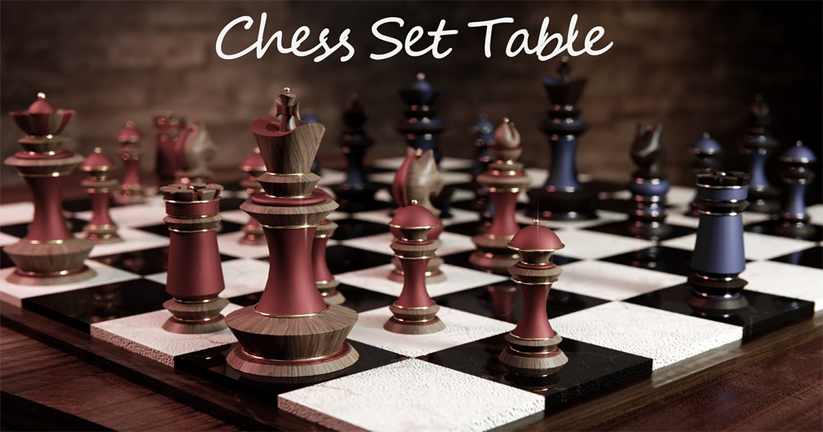 Chess Set Table | 3D Furniture | Unity Asset Store
