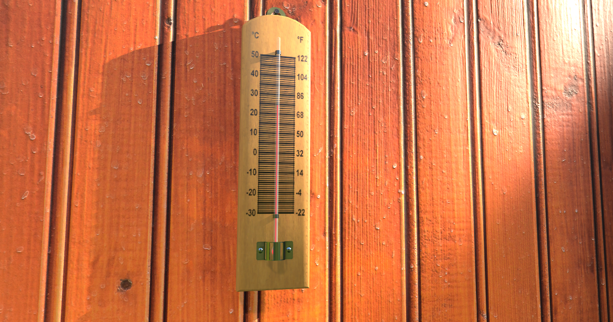 RMH Outdoor Thermometer 001 | 3D Exterior | Unity Asset Store