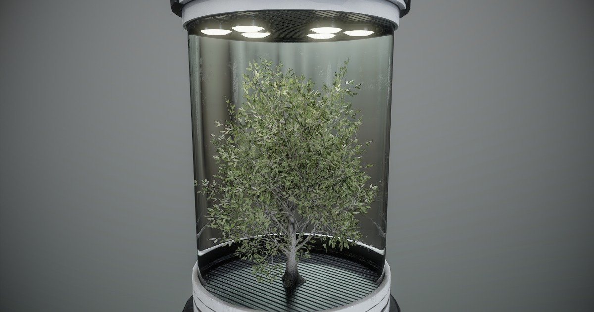Futuristic Tree Container – Sci-Fi BioDome | 3D Props | Unity Asset Store