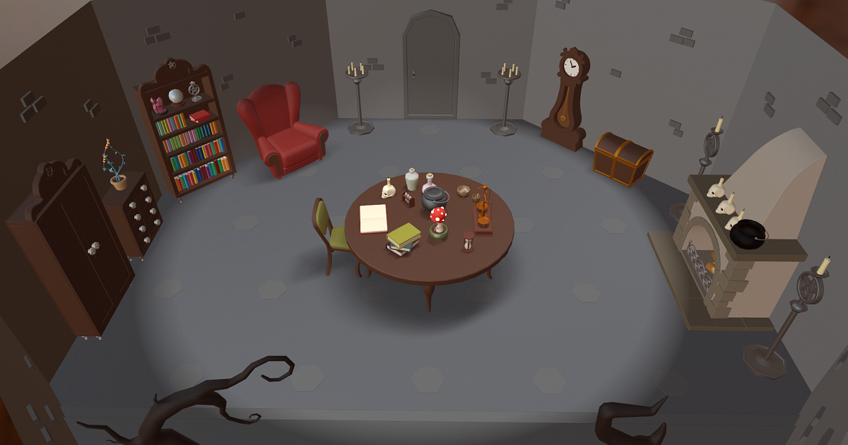 Cartoon magic room | 3D Interior | Unity Asset Store
