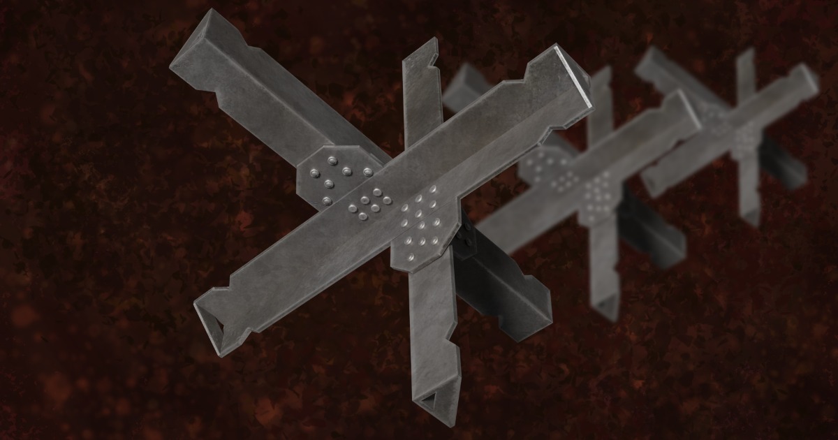 Military Anti Tank Hedgehogs N1 Series Metal Fortress Obstacle | 3D 武器 ...