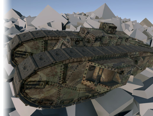 world war I tank Mark VIII | 3D Weapons | Unity Asset Store
