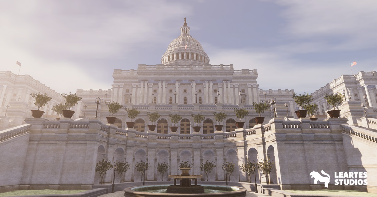 US Capitol Exterior Environment | 3D Fantasy | Unity Asset Store