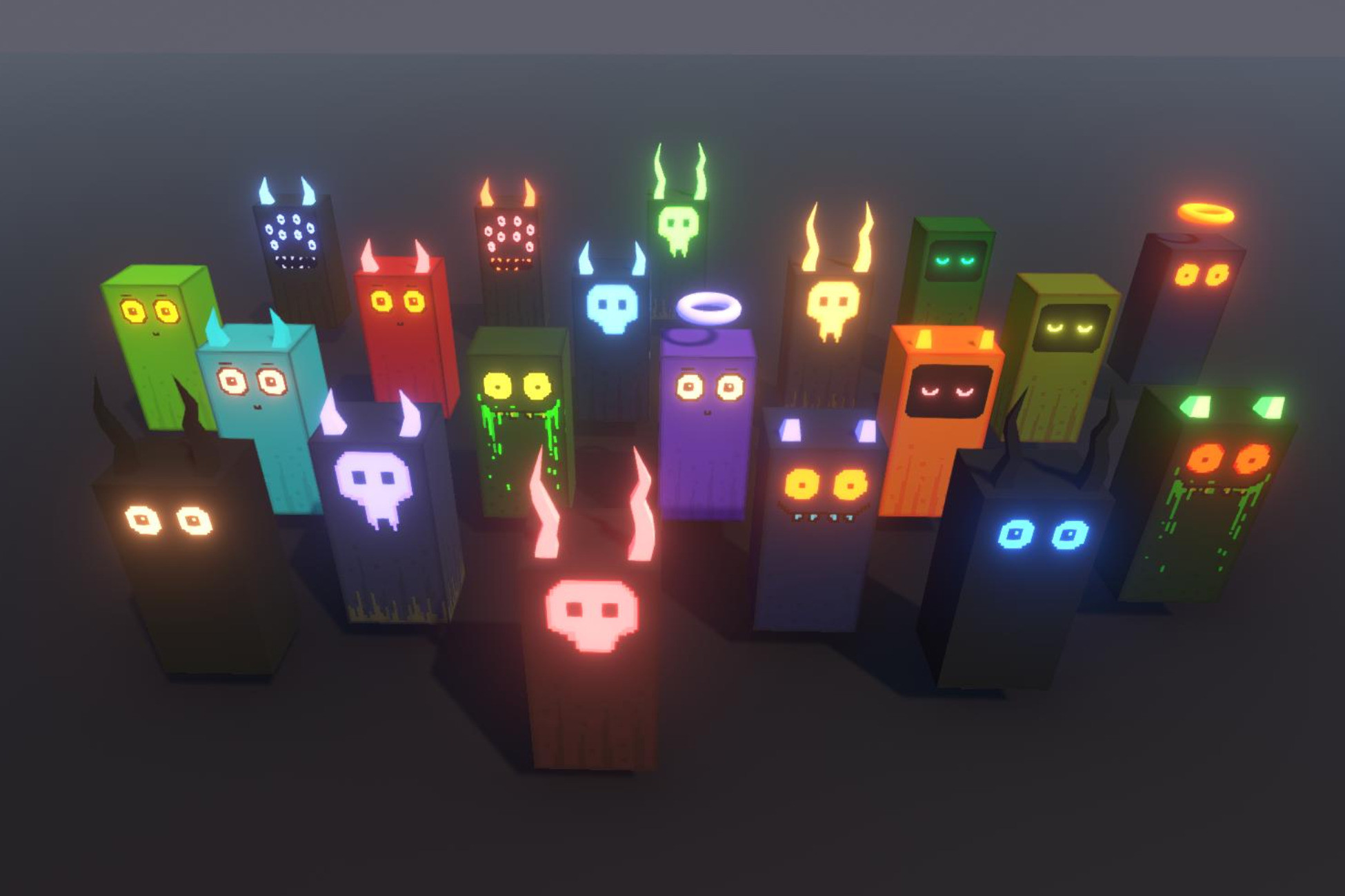 Pixel Ghost's 3D #2(Cyber Monsters) | 3D Creatures | Unity Asset Store