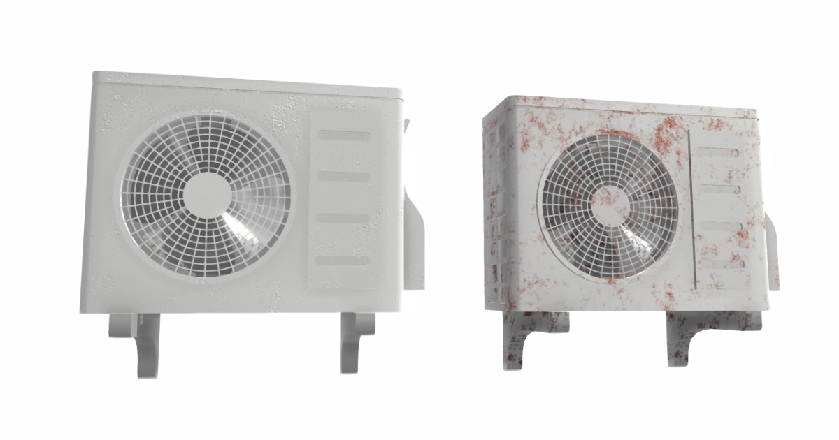 Dirty And Clean Air Conditioners | 3D Exterior | Unity Asset Store