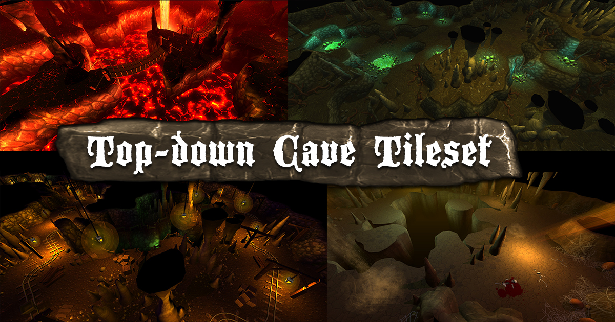 Top-Down Cave Tileset | 3D Dungeons | Unity Asset Store