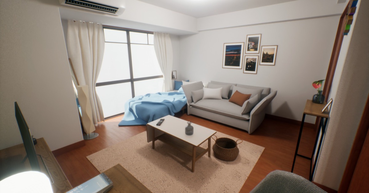 Japanese Studio Apartment 1 - Single Woman's Apartment | 3D ... Japanese Studio Apartment 1 - Single Woman's Apartment | 3D ...