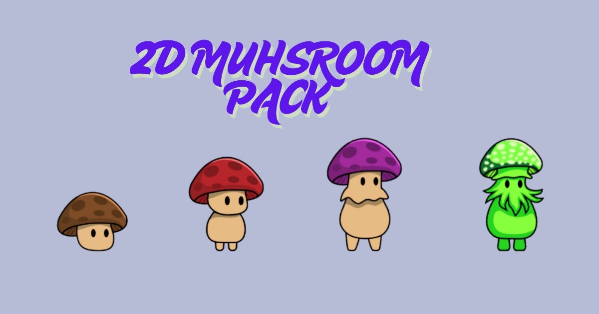 2D Mushrooms & Animations | 2D Characters | Unity Asset Store