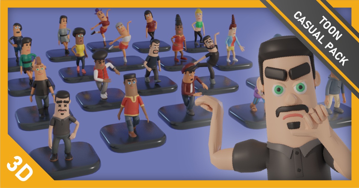 Toon Casual Character Pack | 3D Humanoids | Unity Asset Store