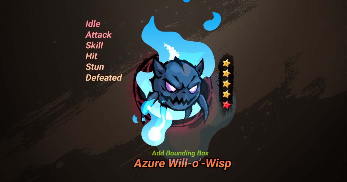 Azure Will-o’-Wisp_Spine Animation(Free Character) | 2D Characters ...