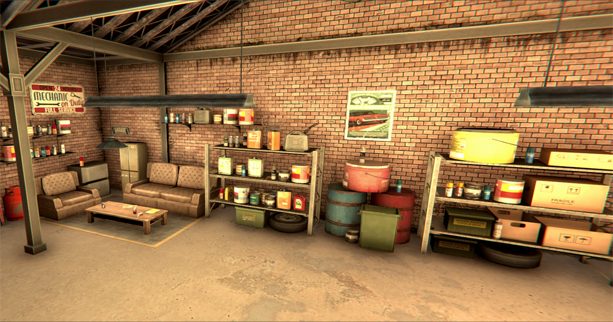 Garage Interior | 3D Urban | Unity Asset Store