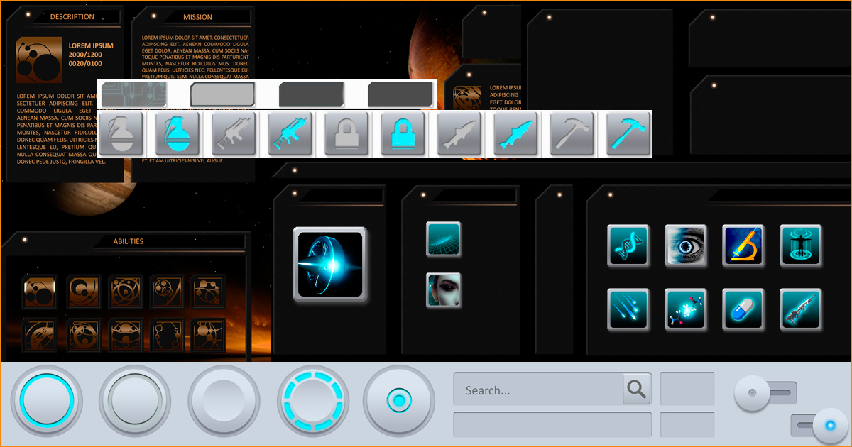 Sci Fi Game UI Complete Pack | 2D Icons | Unity Asset Store