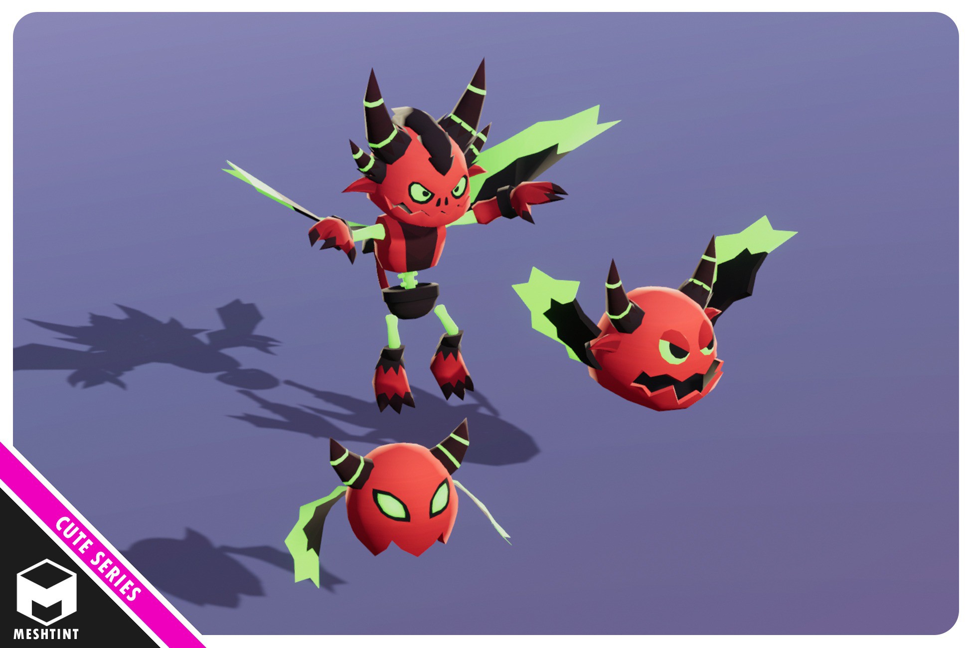 Devil Bat Hell Evolution Pack Cute Series | 3D Creatures | Unity Asset ...
