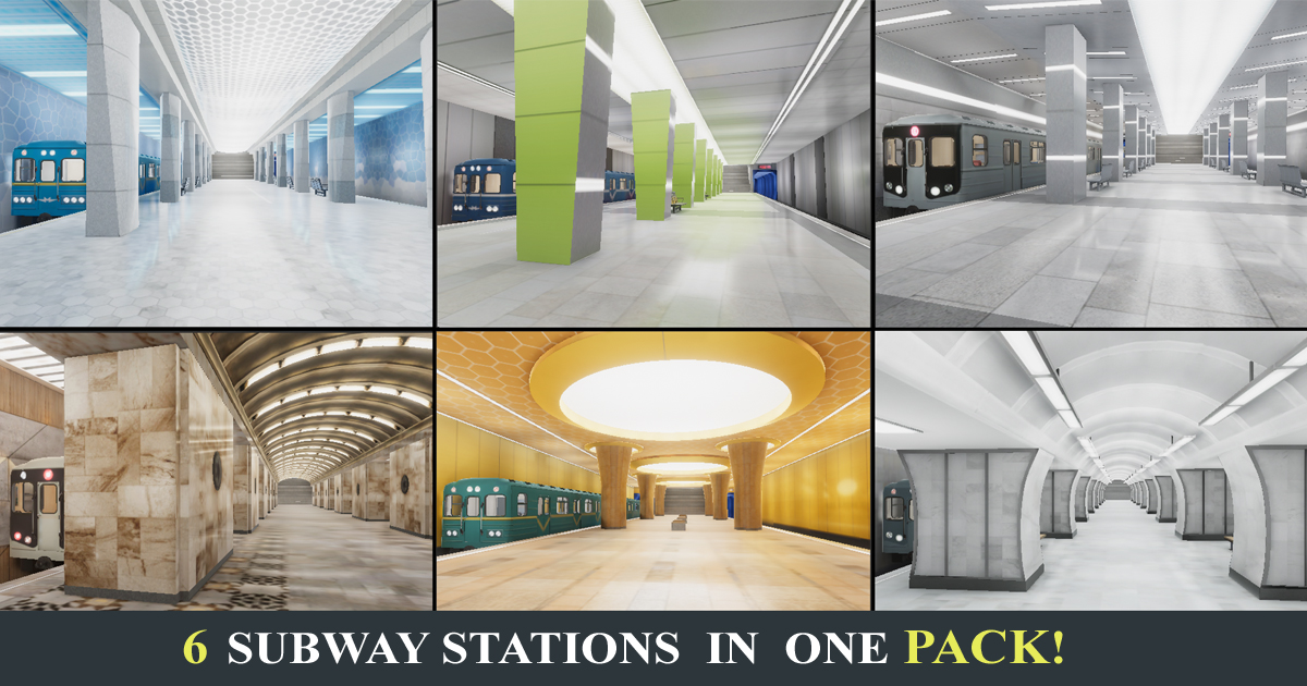 Subway Stations (6 Scenes) | 3D Urban | Unity Asset Store