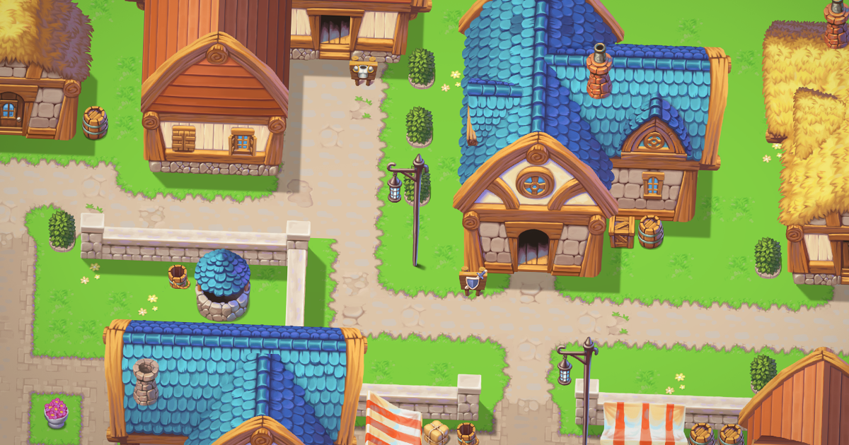 2D Hand Painted - Town Tileset | 2D Environments | Unity Asset Store