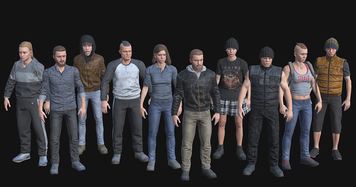 npc_casual_set_01 | 3D Humanoids | Unity Asset Store