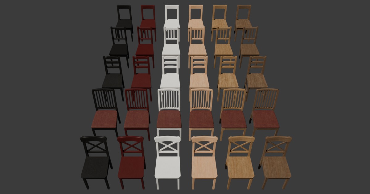 Furniture #001 (Chairs) | 3D Furniture | Unity Asset Store