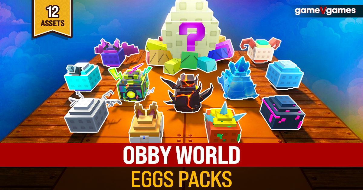 Obby World Eggs Pack | 3D Props | Unity Asset Store