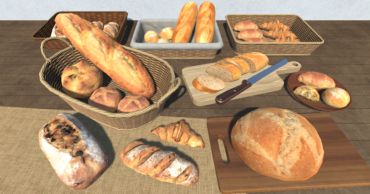 Bread Assort | 3D 食物 | Unity Asset Store