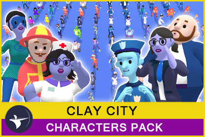 Clay LowPoly Characters Citizen Businessmen Firemen Doctors Policemen ...
