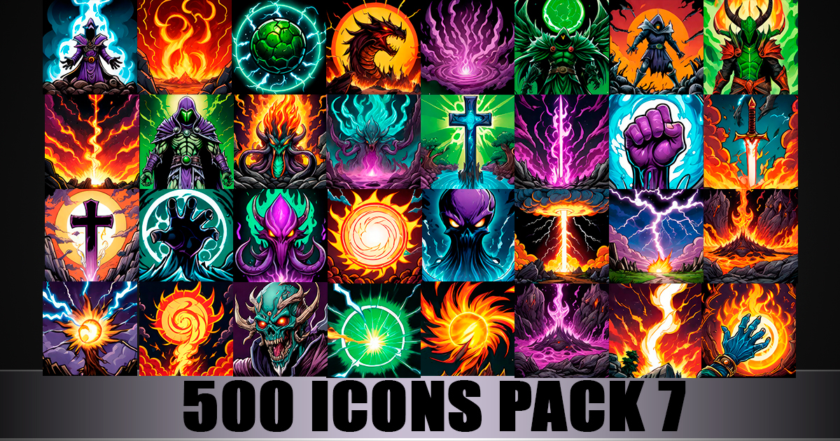 500 Icons Pack 7 | 2D | Unity Asset Store