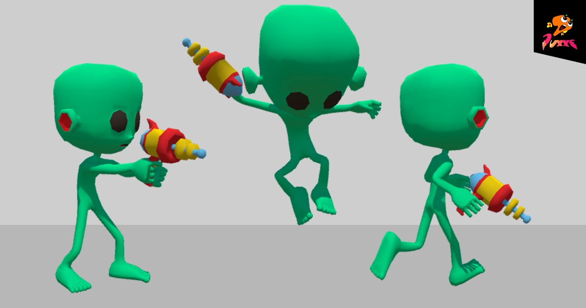 3D Character #018 - Alien Man - Animated - Low Poly - FBX | 3D ...