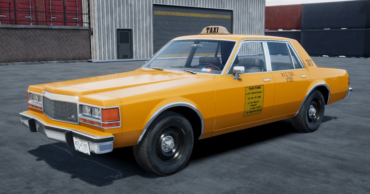 80s Yellow Taxi | 3D Vehicles | Unity Asset Store