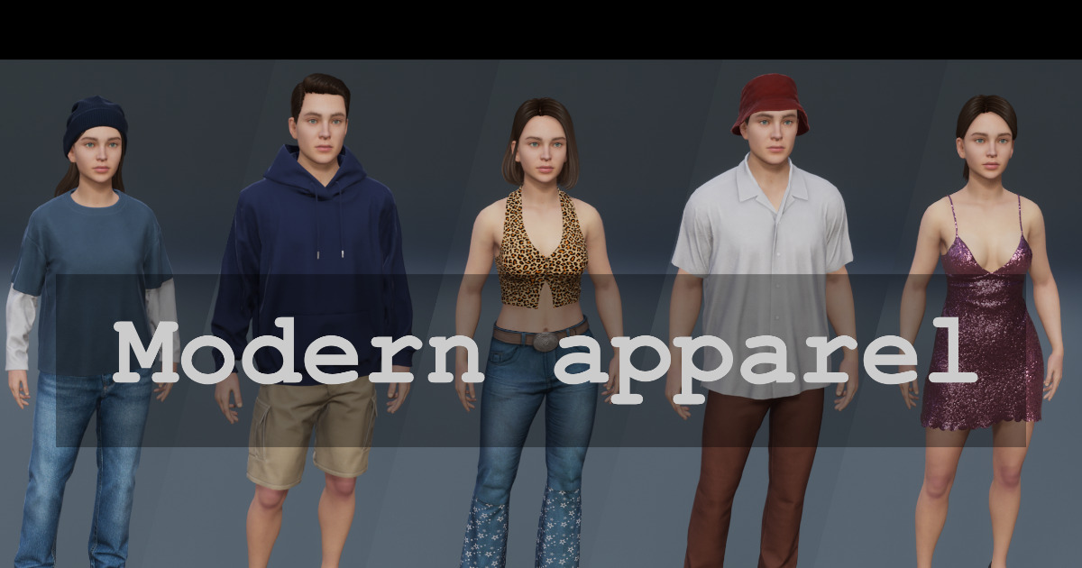 Character Customizer Modern Clothes Pack | 3D Humanoids | Unity Asset Store