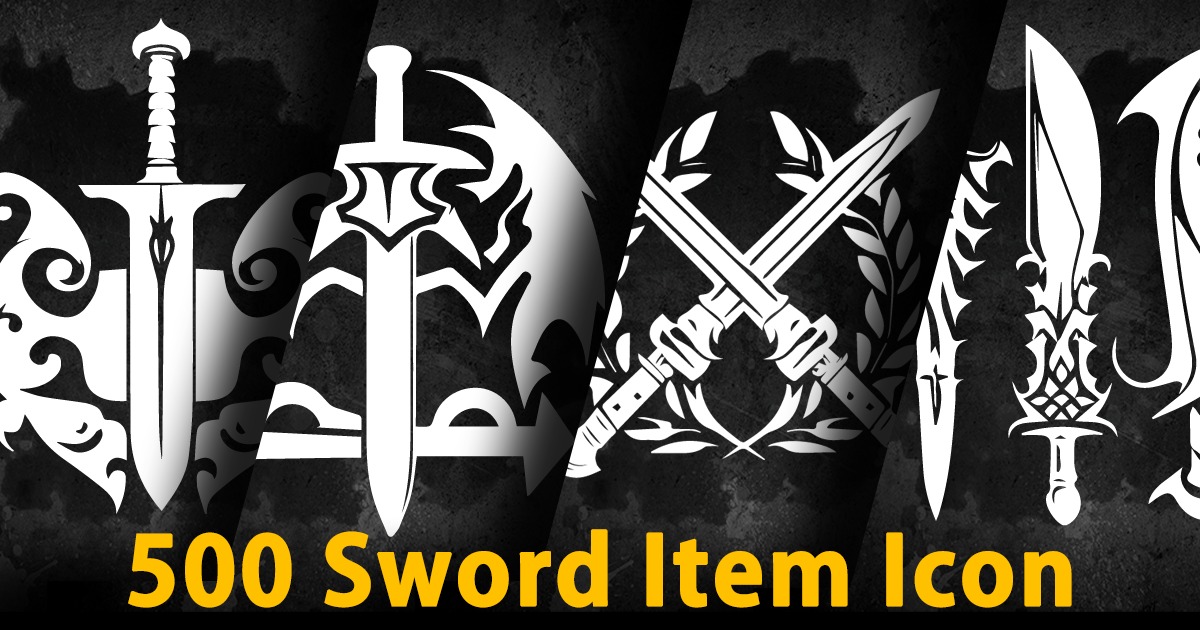 Flat GUI RPG Sword Item Icons | 2D Icons | Unity Asset Store
