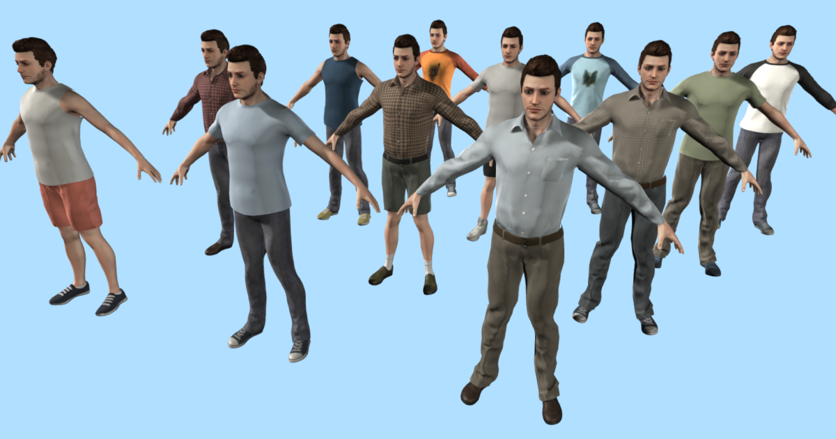 Modern Clothing Pack for o3n Male | 3D Characters | Unity Asset Store