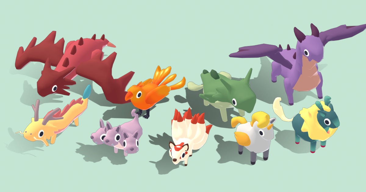 Quirky Series - Fantasy Animals Vol 1 | 3D Creatures | Unity Asset Store