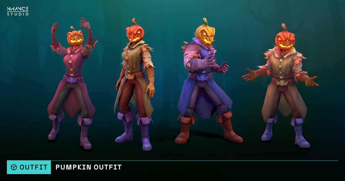 Stylized Fantasy Pumpkin Outfit | 3D 캐릭터 | Unity Asset Store