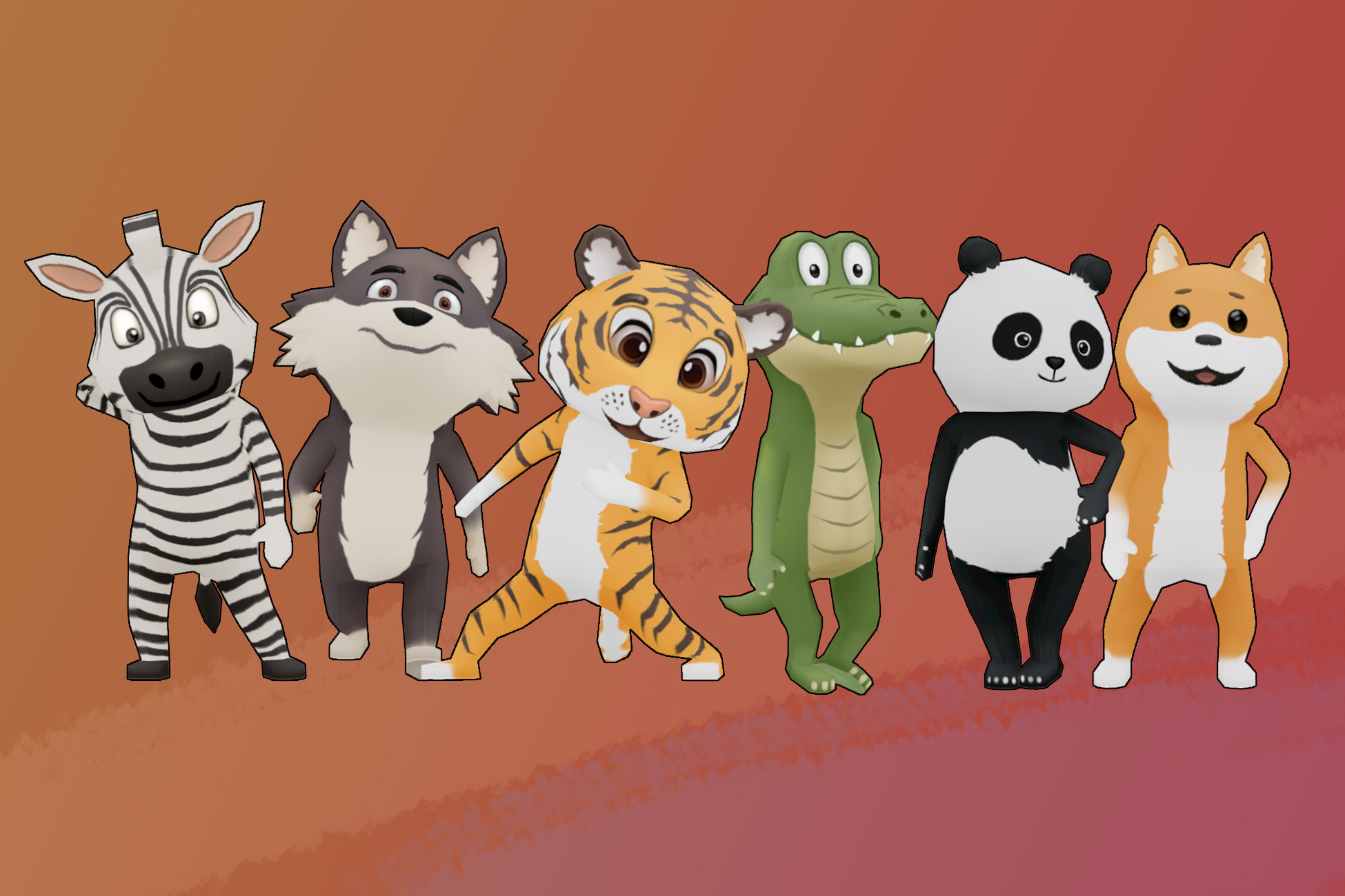 Stylized cartoon animal characters | 3D Characters | Unity Asset Store